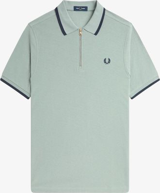 Fred Perry Poloshirt aus Baumwoll-Krepp mit Logo-Aufnäher in