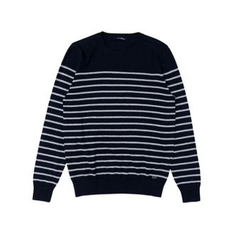 Gas Gas, Homme, Pulls, Bleu, Taille: 3XL Pull ras du cou en tricot