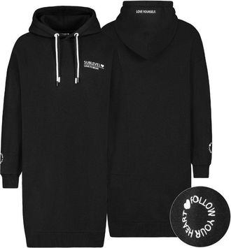 Sublevel Hoodie Sublevel Sweatkleid Kapuzenpullover Oversize Lange Kapuzenpullover