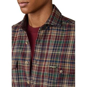 Hackett Chemise droite col classique &agrave; carreaux en coton