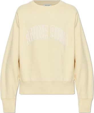 Anine Bing Femme, Sweatshirts et sweats &agrave; capuche, Jaune, Taille: 40 FR Harry Shrunken SweaT-shirt
