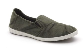 Natural World Eco - 315E Mens Trainers - Organic Cotton Canvas Shoes - 100% EcoFriendly - Green Color