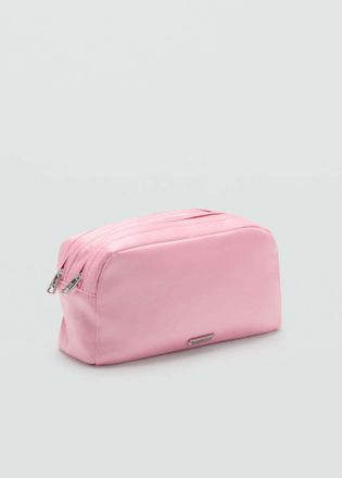 Mango Satinierter Necessaire mit doppeltem Fach rosa - Damen - Einheitsgr&ouml;&szlig;e - MANGO