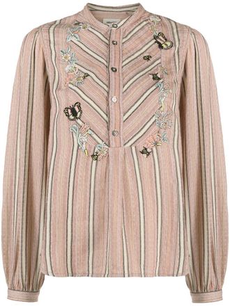 Zadig&Voltaire Bluse mit Nadelstreifen - Rot