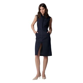 Kocca Femme, Robes, Bleu, Taille: 40 FR Robe en Denim Chic avec Fente