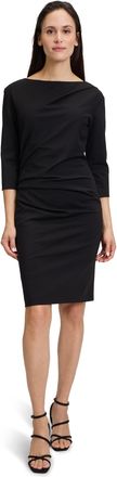 Betty & Co Damen Jerseykleid mit 3/4 Arm Schwarz,46