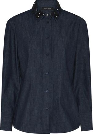 Bruuns Bazaar Femme, Blouses et Chemises, Bleu, Taille: 36 FR ChambraBBSiwa Shirt