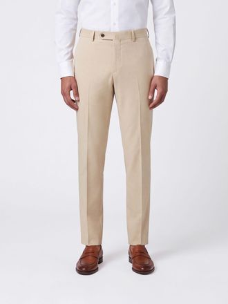 Pantaloni Torino Pantalon de tailleur slim fit en coton et soie avec poches passepoil&eacute;es