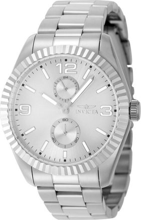 Invicta Specialty 49521 Herrenuhr - Quarzwerk - Edelstahl mit silbernem Zifferblatt - 43 mm