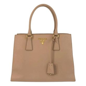 Prada Sac cabas en cuir Saffiano Pre-owned - Femme - Pre-owned - Beige - Taille: ONE Size