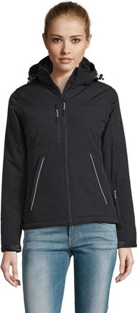 SOLS Rock Softshelljacke Wattiert f&uuml;r Damen (Schwarz)