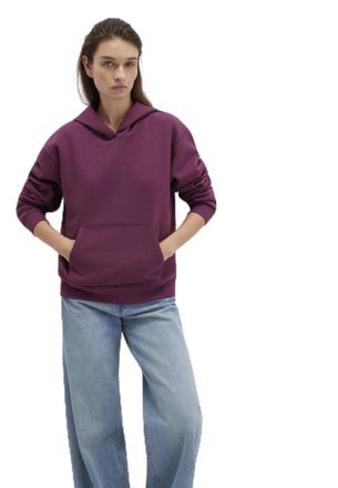 Mavi Damen Hooded Sweatshirt Pullover, Grape Wine, XL