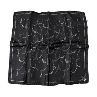 Dolce & Gabbana Seidenes Einstecktuch mit Muster - - Accessories - Herren - Schwarzk - ONE SIZE