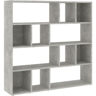 vidaXL B&uuml;cherregal/Raumteiler Betongrau 105x24x102 cm - Vidaxl