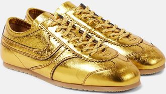 Dries Van Noten Sneakers aus Metallic-Leder