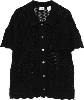 Levi's Femme, Pulls, Noir, Taille: 40 FR Susanna Floral Crochet Shirt