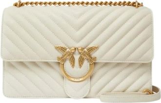 Pinko Pinko, Femme, Sacs, Blanc, Taille: ONE Size Classic Love Bag One