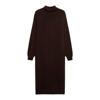 Oltre Oversized Rollkragen Strickkleid - - Dresses - Damen - Braun - L/XL