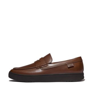 FitFlop Rally Herren Penny Loafer aus Leder, Schokobraun, Gr&ouml;&szlig;e 41, Schokoladenbraun, 42.5 EU