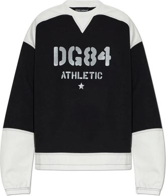 Dolce & Gabbana Homme, Sweatshirts et sweats &agrave; capuche, Noir, Taille: M Logo SweaT-shirt