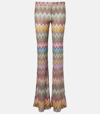 Missoni Pantalon &eacute;vas&eacute; Zigzag en lam&eacute;
