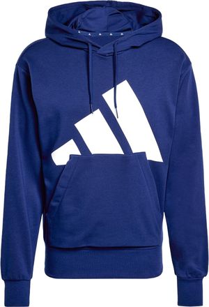 adidas Mens Essentials Big Logo French Terry Hoodie Dark Blue/White 3XL