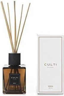 Culti Milano Diffusor Stäbchen Decor Terra mit einem Volumen von 500 ml und der Duftnote Zitrusfrüchte und Vanille, Lebensdauer 3 Monate, DA DEC.CB-0500-TER
