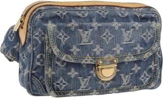 Louis Vuitton Pre-owned Sac bandouli&egrave;re vintage Monogram Denim - Femme - Pre-owned - Bleu - Taille: ONE Size