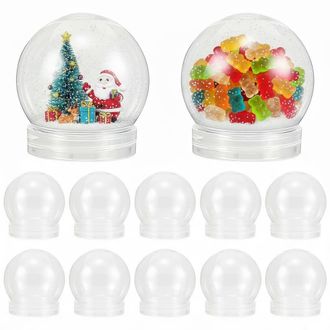 DOITOOL Schneekugeln Basteln : 20 St&uuml;ck DIY Schneekugel - 6,9 Cm Transparente Kunststoff Mini Schneekugel Mit Schraubkappe - Leere Kunststoff- F&uuml;r DIY Handwer