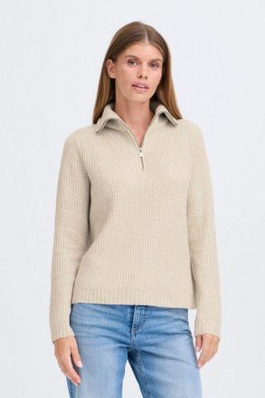 Oxmo Troyer OXBallino Modischer Grobstrick-Pullover mit Troyerkragen