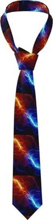 Generic Cravate Pour Homme Lumi&egrave;re Rouge Et Bleue Formelle Men Tie Fine Cravates Homme Pour &Eacute;v&eacute;nements C&eacute;l&eacute;brations Affaires
