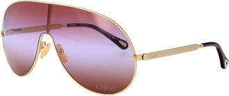 Chlo&eacute; Femme, Accessoires, Jaune, Taille: ONE Size Shield Lunettes de soleil