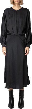 Zadig&Voltaire Femme, Robes, Noir, Taille: 40 FR Robe en Satin