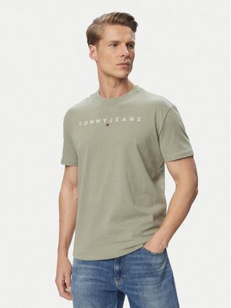 Tommy Jeans T-Shirt DM0DM20744 Gr&uuml;n Regular Fit