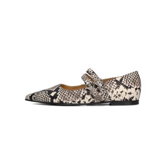 Toral Shoes Elegante Coeur Ballerinas mit Schlangenmuster - - Shoes - Damen - Schwarzk - 39 EU