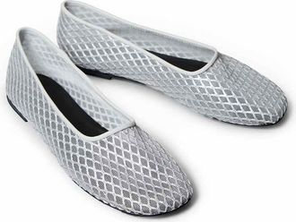 Calvin Klein Jeans - Ballerinas aus Netzstoff in Silber