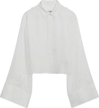 Maison Margiela Femme, Blouses et Chemises, Beige, Taille: 38 FR Chemise &agrave; manches longues
