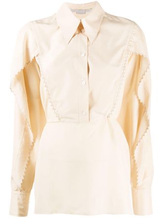 Stella McCartney chemise en soie Tayla - Tons neutres