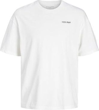 Jack & Jones Jcosplash Tee SS Crew Neck Gc T-Shirt, Blanc Clair/imprimé : Petit imprimé, L Homme