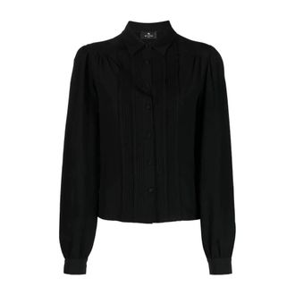 Etro Seidenhemd - - Blouses & Shirts - Damen - Schwarzk - L