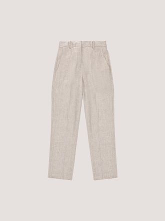 Circolo 1901 Carrot-Fit Trousers in Herringbone Tofu / 42