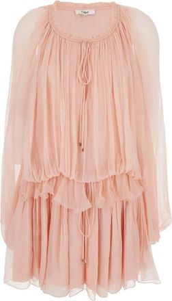 Chlo&eacute; Femme, Robes, Rose, Taille: 40 FR Mini Robe Cape