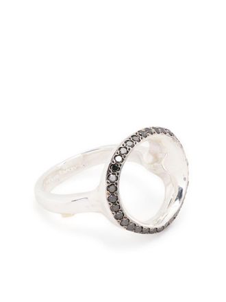 Rosa Maria bague cocktail pav&eacute;e de diamants - Argent