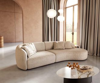 DELIFE Sofa Mairi 330x160 cm Cord Beige, Big Sofas