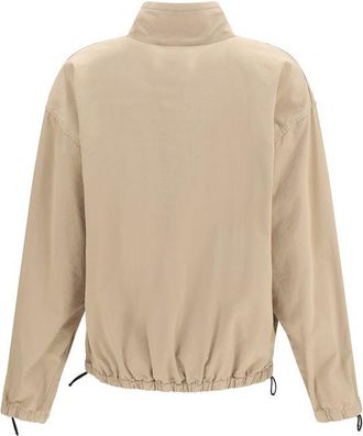 Miu Miu Womens Beige Cotton Full-Length Jacket Clothing