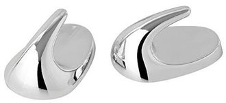 Fackelmann 20730 Allroundhaken selbstklebend 2cm 2 Stück aus Kunststoff, Plastik, Silber, 2 x 2 x 2 cm