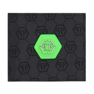 Philipp Plein French Wallet Jacquard Monogram - - Accessories - Herren - Schwarzk - ONE SIZE