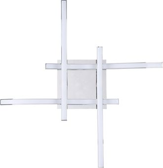 Eglo LED Deckenlampe Valmora, 4 flammige Deckenleuchte, Material: Alu, Kunststoff, Farbe: Chrom