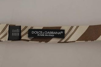 Dolce & Gabbana Multicolor Patterned Adjustable Neck Bow Tie Men Silk