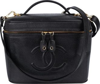 Chanel Crossbody Bags - Chanel Caviar Leather CC Vanity Handbag - Gr. unisize - in Schwarz - f&uuml;r Damen